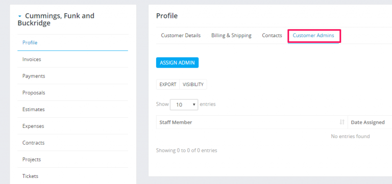 Customer admins | Powerful Open Source CRM