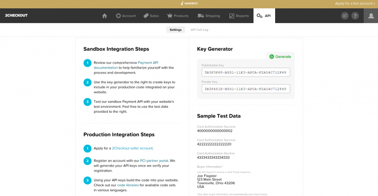 sandbox-api-settings | Powerful Open Source CRM
