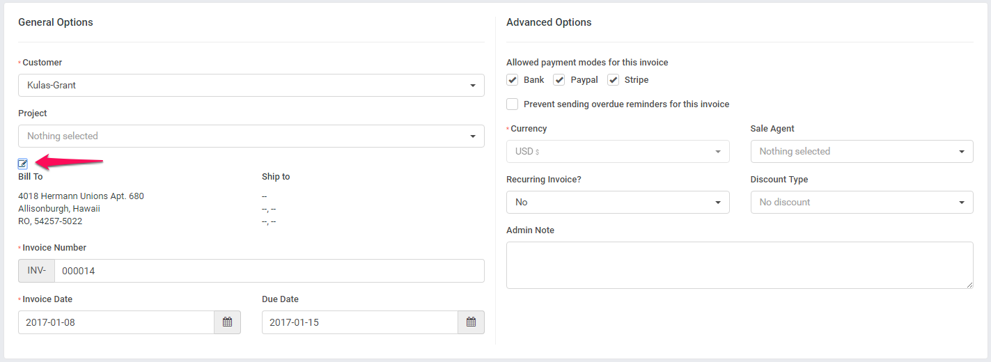 Create Invoice (EN)